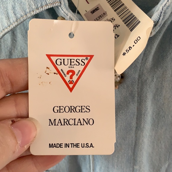 Guess by Marciano | Shirts | Vintage Guess Light Wash Denim Long Sleeve ...